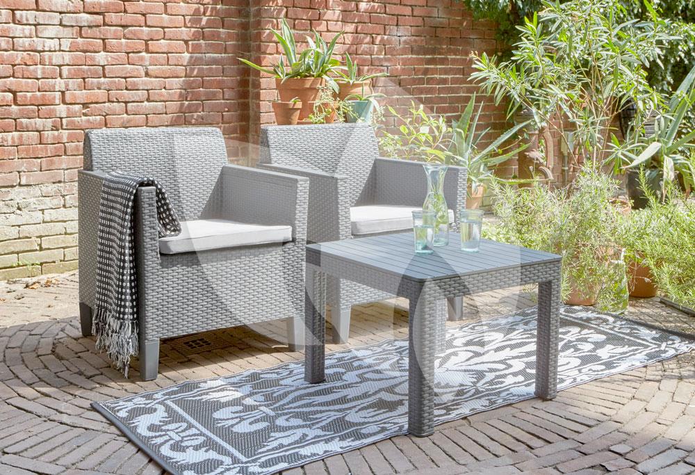 Allibert Balkonset Orlando antraciet | Tuinexpress.nl