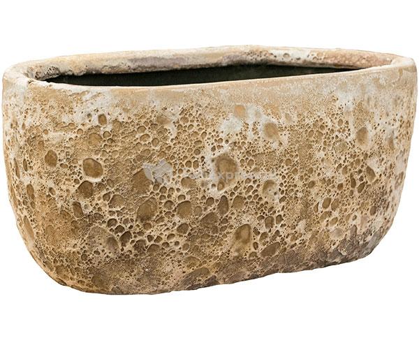 Baq Design Lava Relic beige ovale bloempot binnen 38x24x19 cm ...