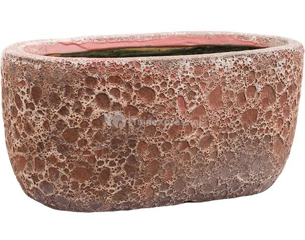 Baq Design Lava Relic Pink ovale bloempot binnen 31x18x15 cm ...