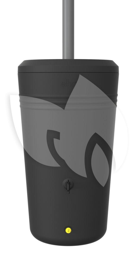 Elho Green Basics regenton 200L zwart met plantenbak | Tuinexpress.nl