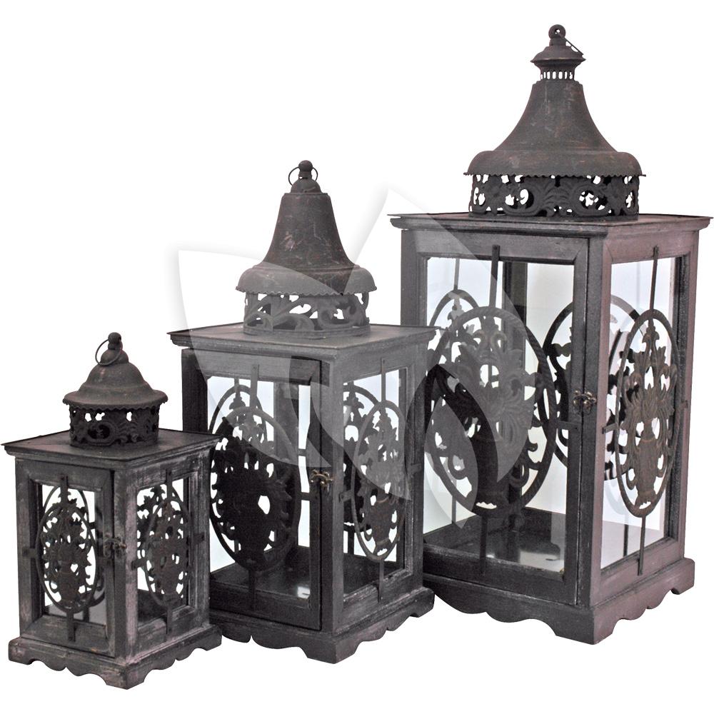 Express Borneo set van 3 lantaarns | Tuinexpress.nl