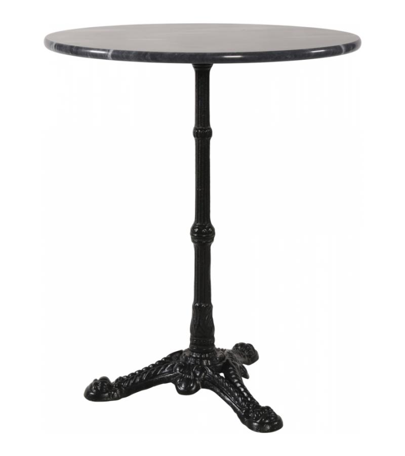 Terrastafel rond met grijs marmeren blad | Tuinexpress