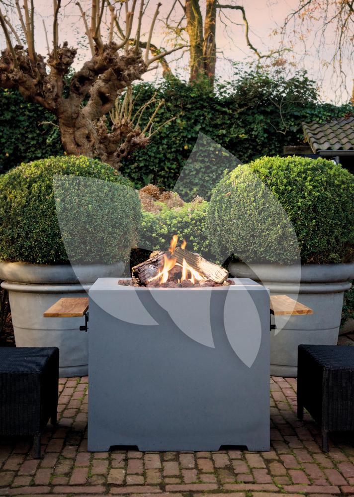 Happy Cocooning Cocoon vuurtafel lounge&dining vierkant antraciet ...