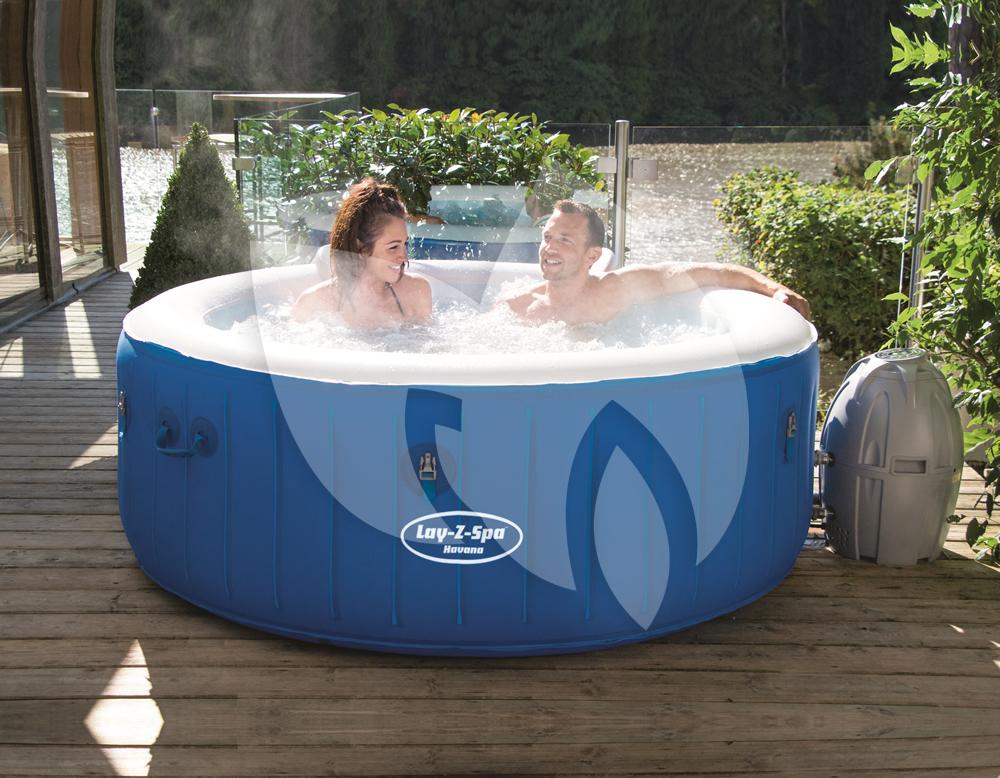 Bestway opblaasbare spa Havana Blue 4 persoons rond | Tuinexpress.nl