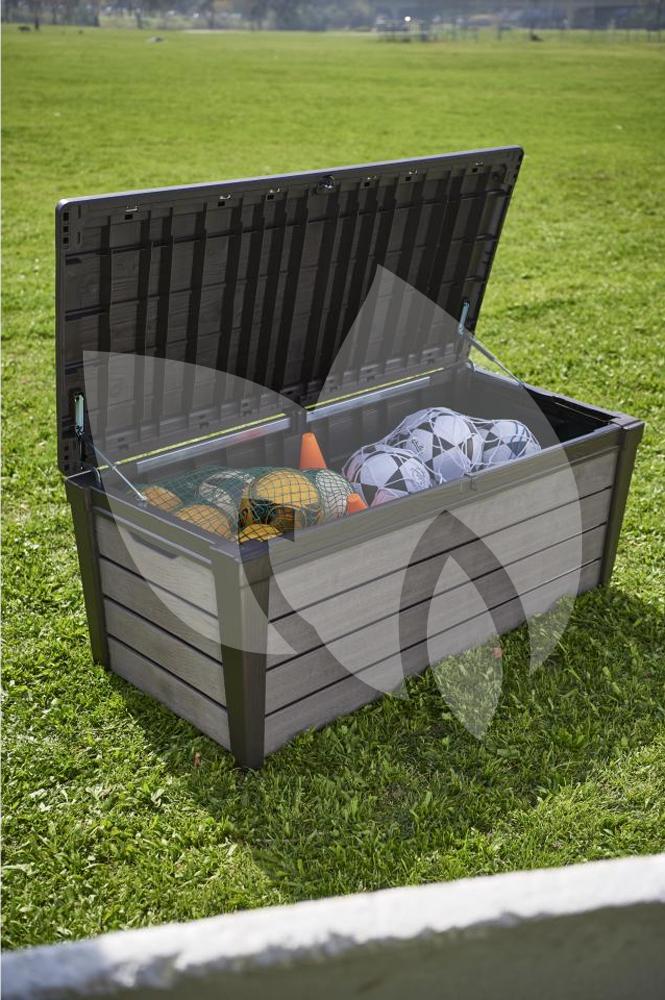 Keter Brushwood opbergbox taupe | Tuinexpress.nl