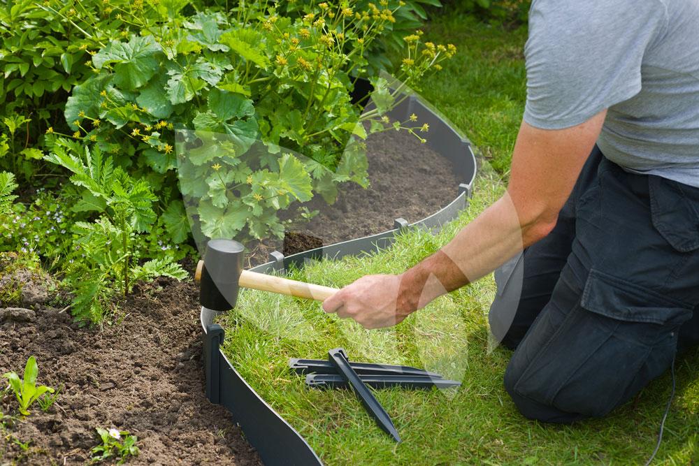 Nature Flexibele borderrand zwart 15 cm x 10 m | Tuinexpress.nl