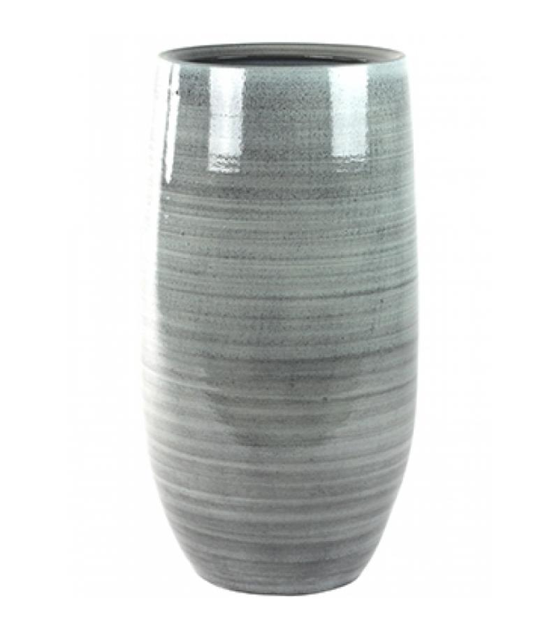 Hoge pot cresta ice blue bloempot binnen 31 cm | Tuinexpress