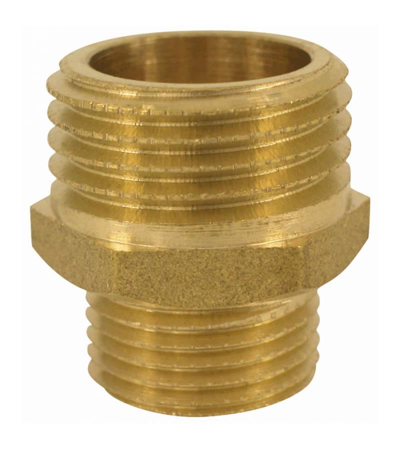 Messing verloopnippel met buitendraad 1 x 3/4 inch | Tuinexpress