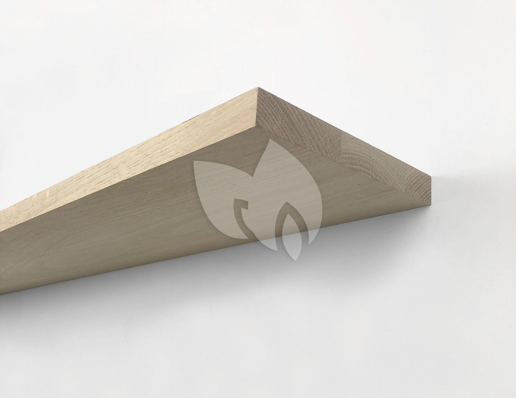Wood Brothers Zwevende wandplank eiken recht 120 x 30 cm - 25 mm ...