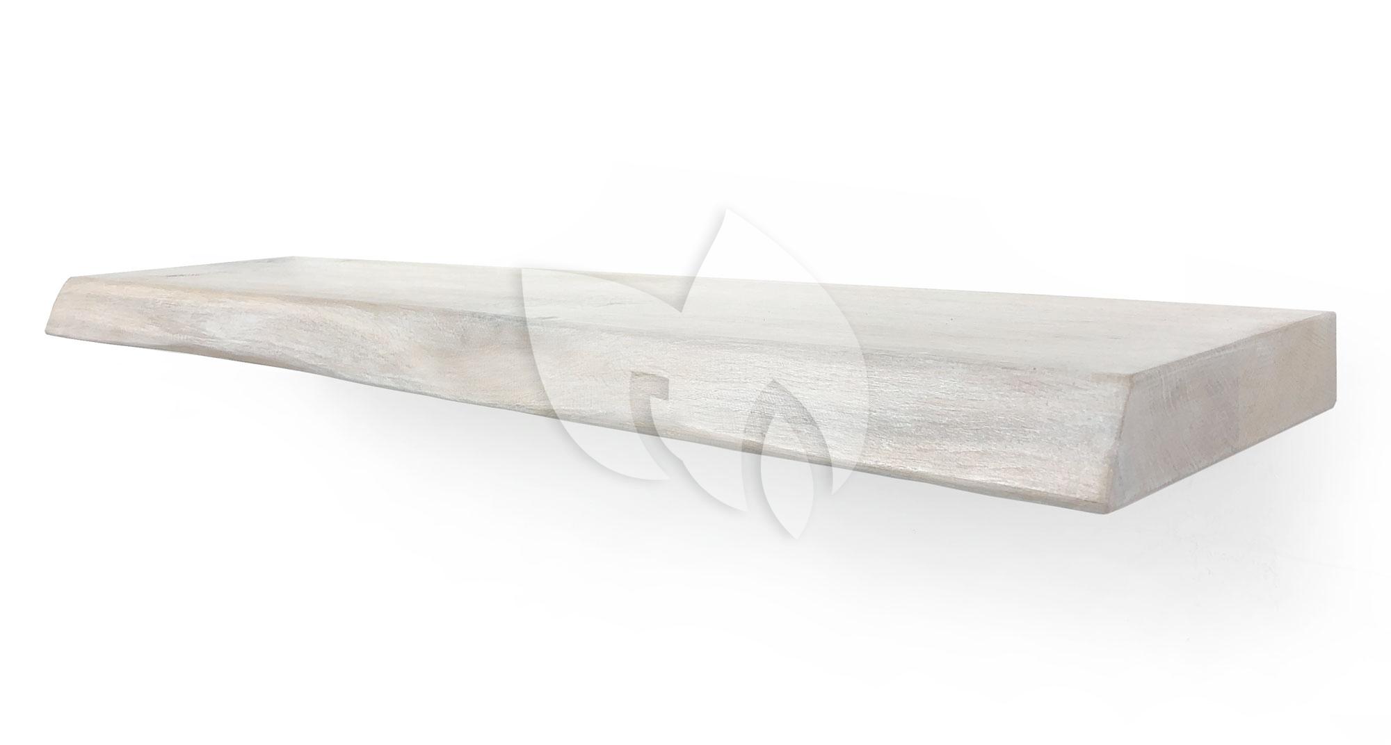 Wood Brothers Zwevende wandplank eiken boomstam natuurlijk wit 20 x 20 ...