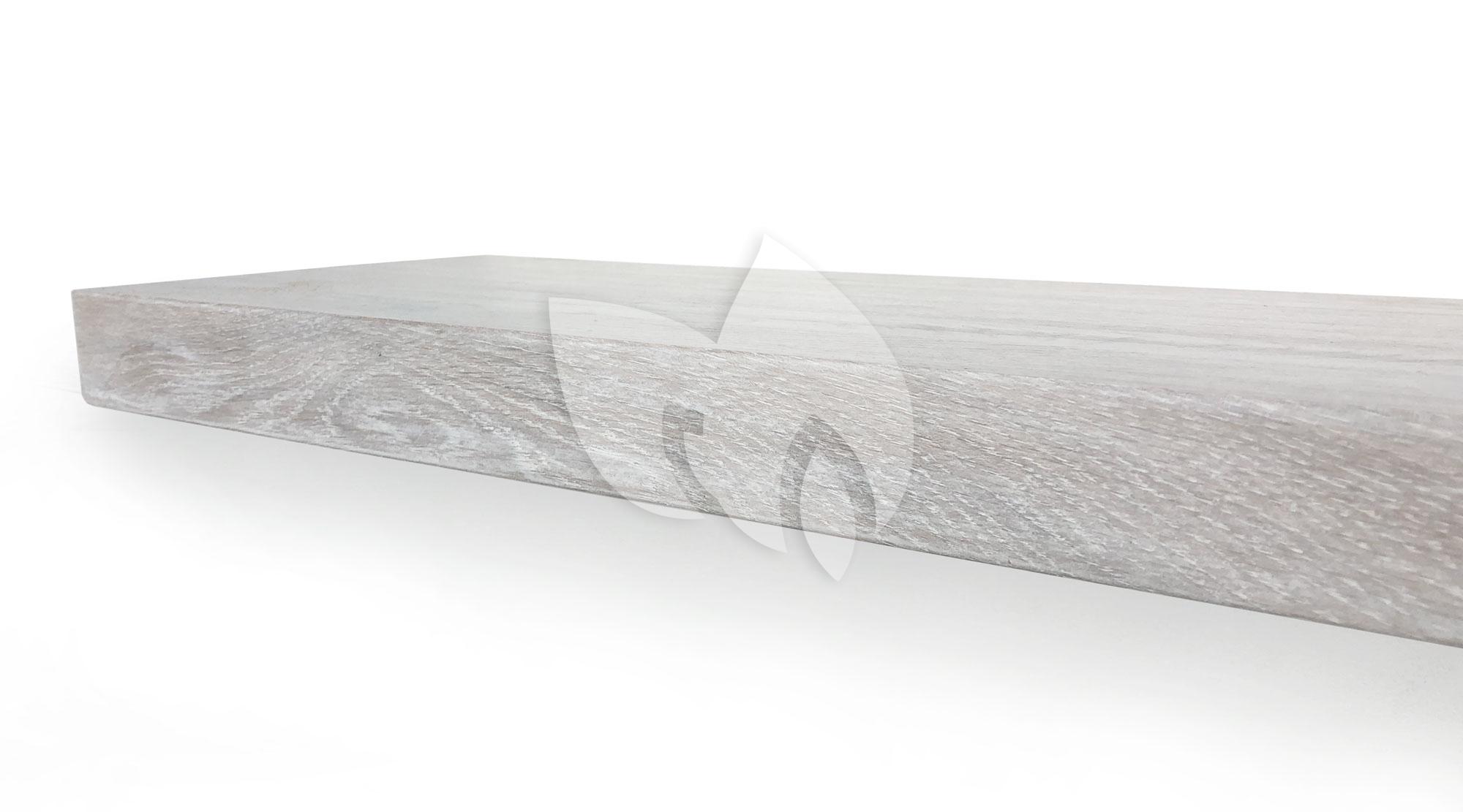 Wood Brothers Zwevende wandplank eiken recht natuurlijk wit 120 x 20 cm ...