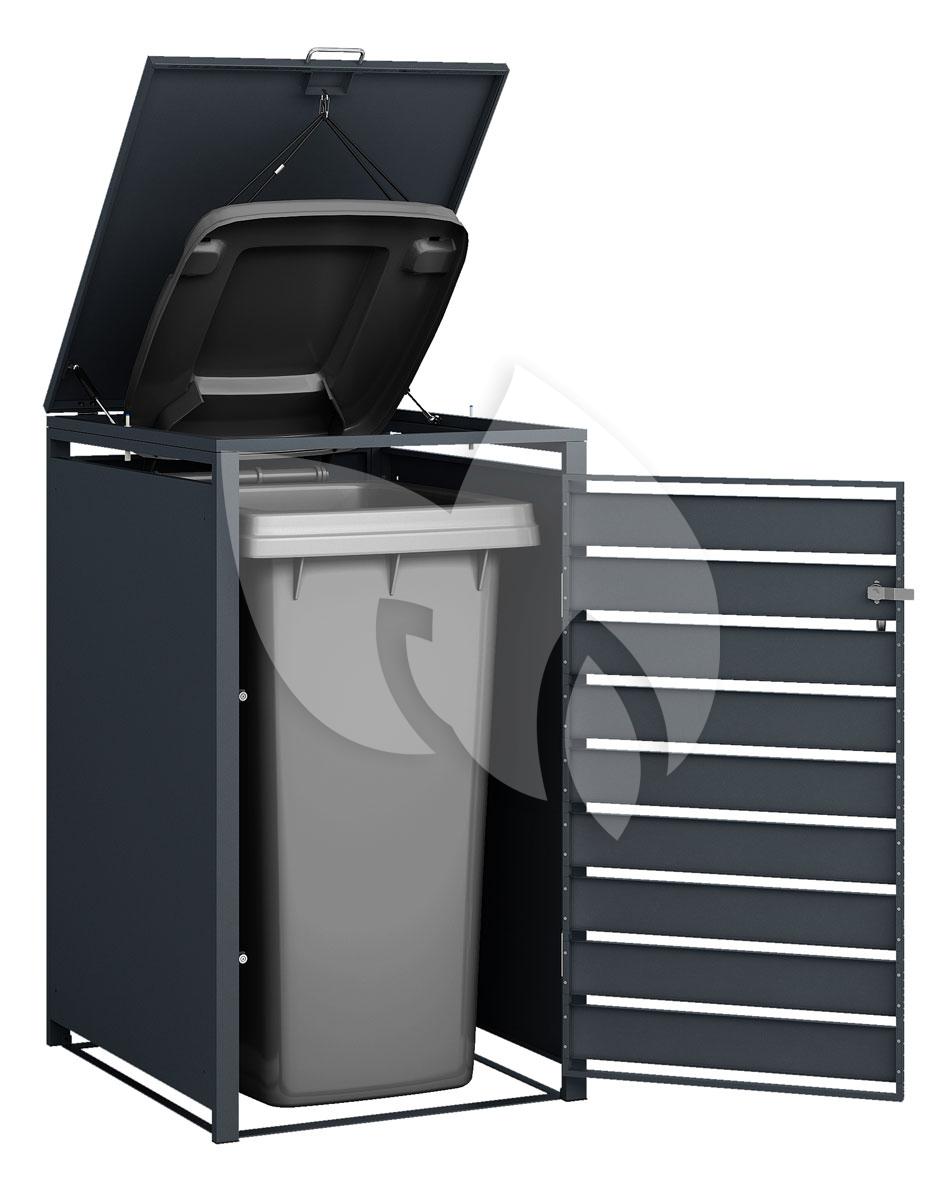 Express Kliko ombouw - Verzinkt staal Houtlook - Antraciet Bruin 1 ...