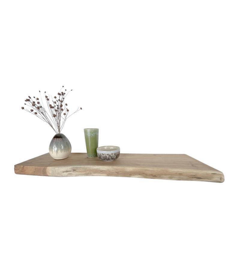 Zwevende wandplank acacia boomstam 300 x 20 cm | Tuinexpress