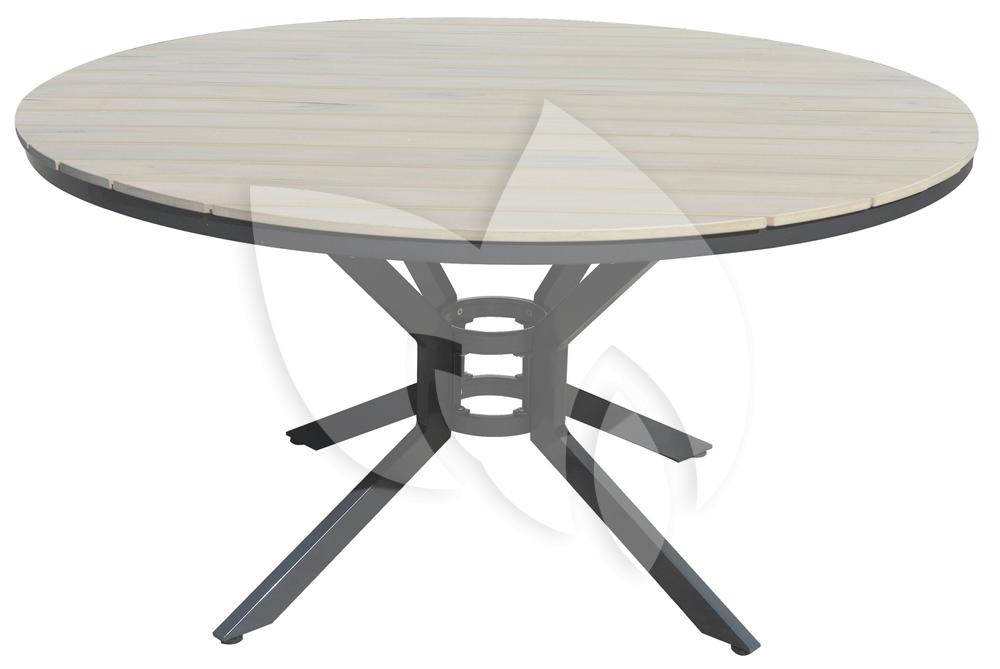 SenS-line Jersey tuintafel grijs rond 140 cm | Tuinexpress.nl