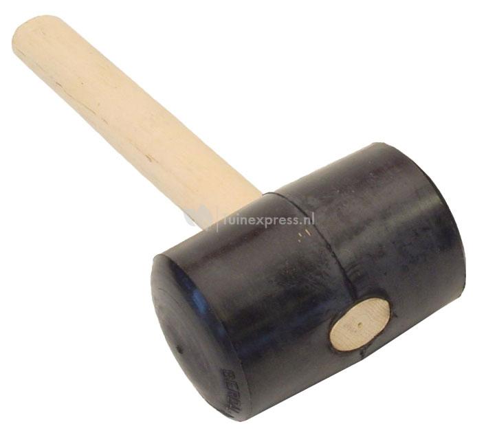 Talen Tools Rubber hamer hard 1500 gram met houten steel | Tuinexpress.nl