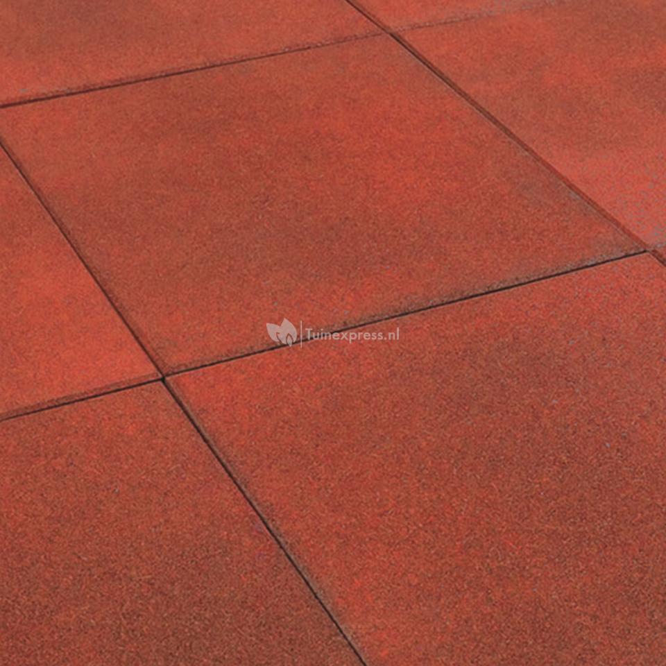 Express Rubbertegel rood 50x50x2.5 cm | Tuinexpress.nl